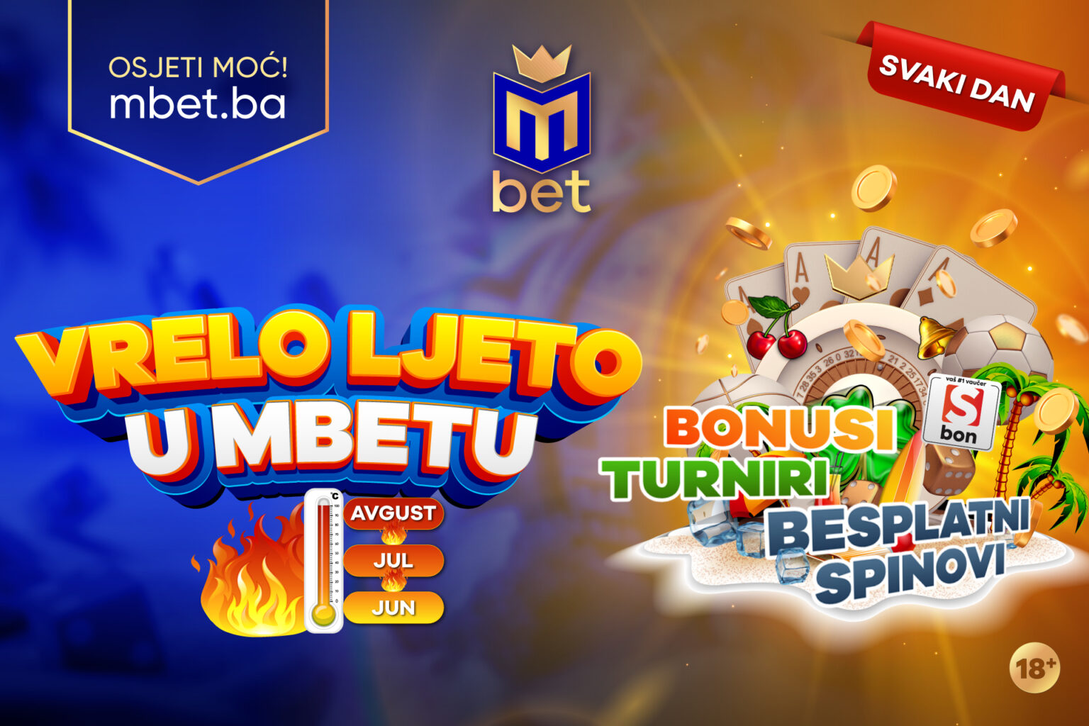 MBET promo - mbet.ba promocije - klađenje, kazino, slot, sbon